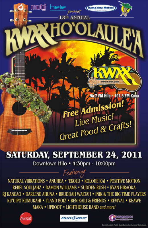 18th Annual KWXX Ho’olaule’a tonight in Hilo