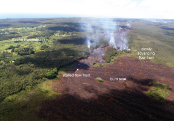 VIDEO: Images Reveal Active Lava Breakouts Behind Stalled Front