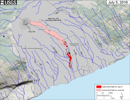 Lava Update: Flow Nearly 1 Mile From The Ocean