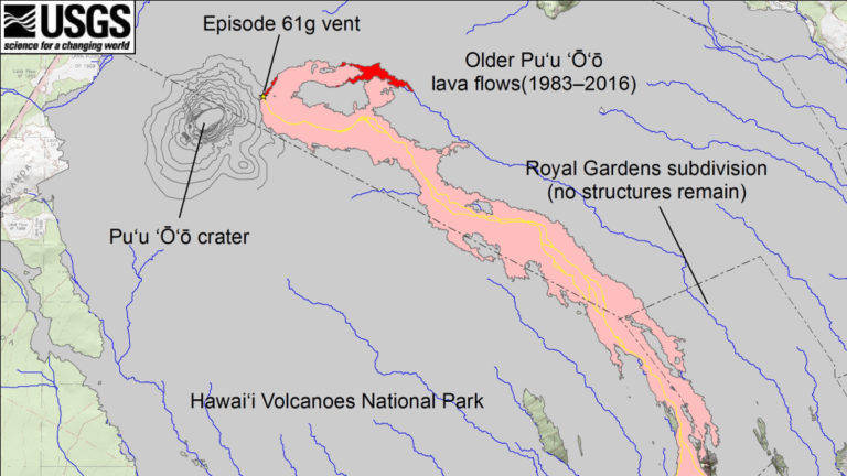 Lava Update: Map Shows Advance Of New Flow Branch