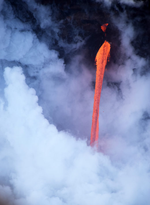 VIDEO: Spectacular “Lava Hose” Continues Plunge Into Sea