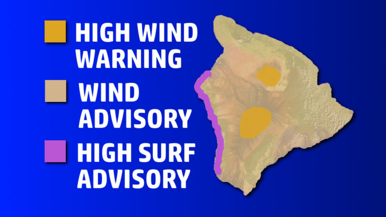 Cold Front Brings High Winds To Hawaii Island