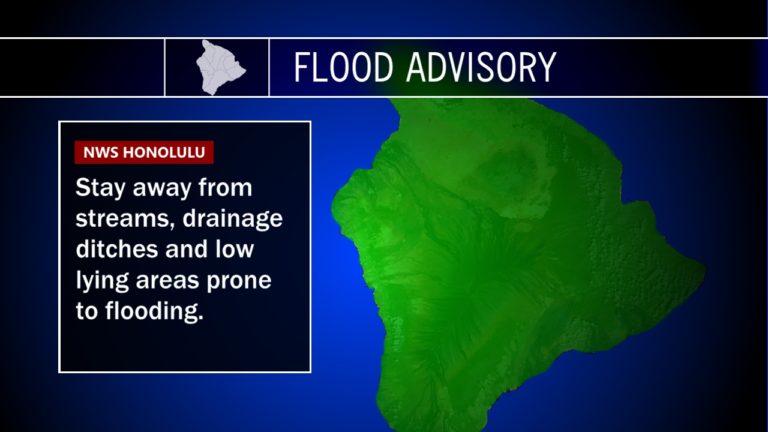 Flood Advisory Issued For Hawaii Island