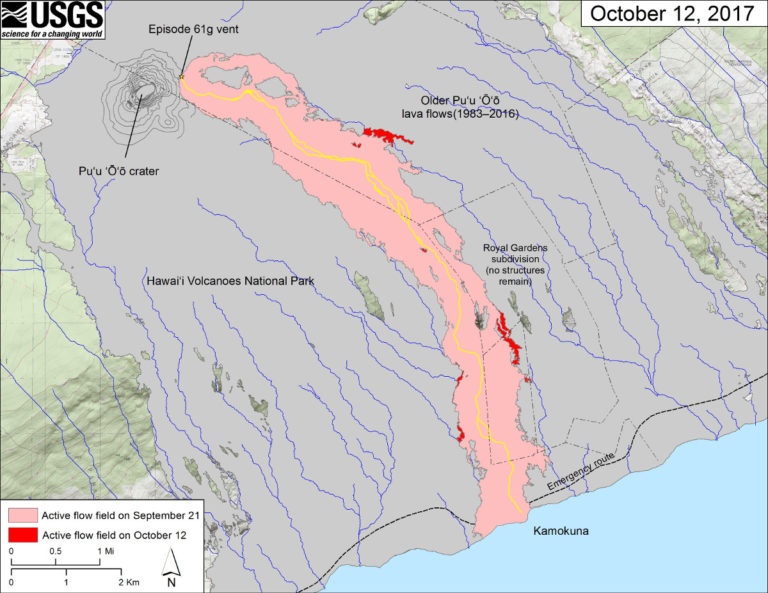New Lava Flow Maps Published By Hawaiian Volcano Observatory