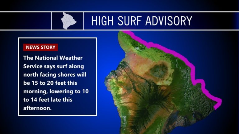 High Surf Advisory Continues Monday Morning