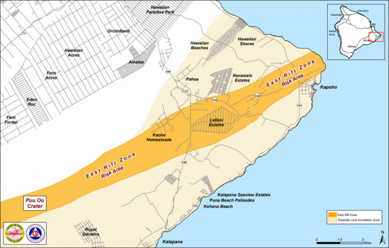 4 PM Lava Intrusion Update: Eruption Risk Map, Guidance Issued
