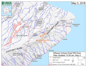 6 pm Eruption Update – New Photos, Maps Chart Volcanic Fissures