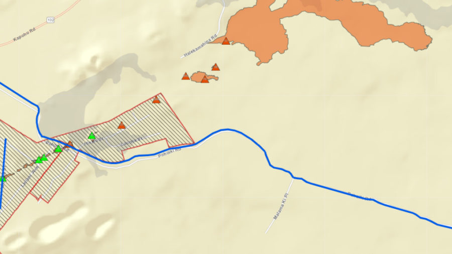 5 pm Eruption Update – Lava Flow Crosses Pohoiki, Cuts Off Malama Ki