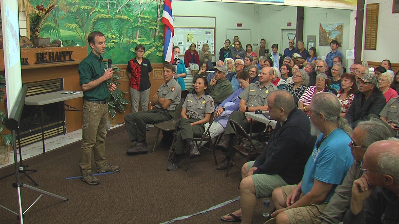 VIDEO: National Park, USGS Meet With Volcano Village