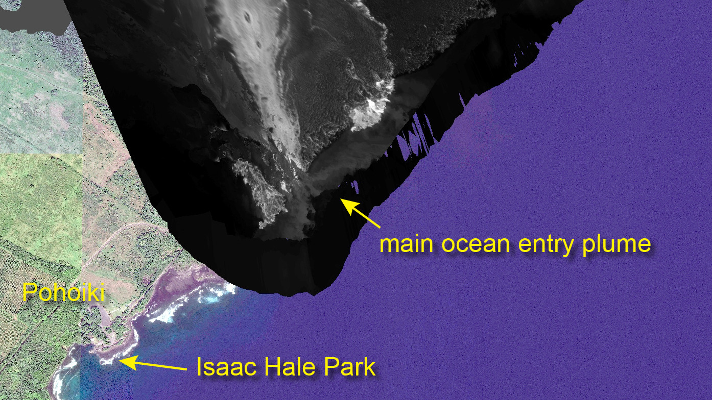 VIDEO: 7 am Eruption Update – Lava Half Mile From Pohoiki, Pulse Expected