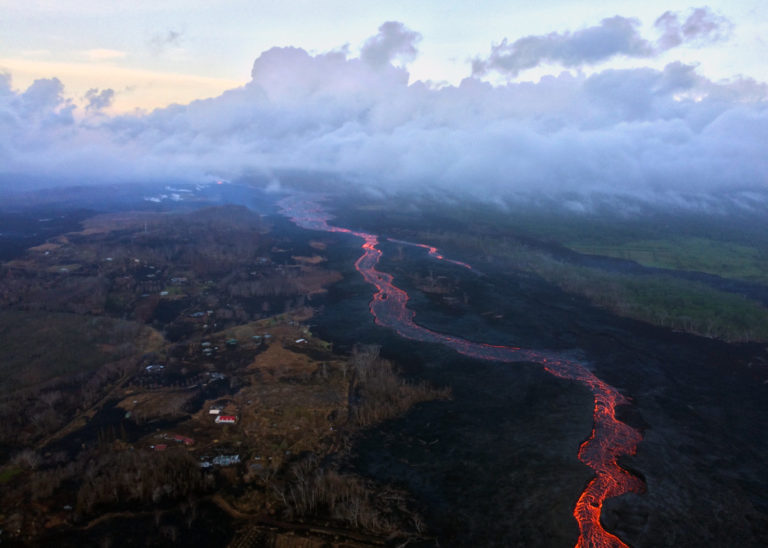 Eruption Update: After Low Levels, Summit Collapse Triggers Lava Surge