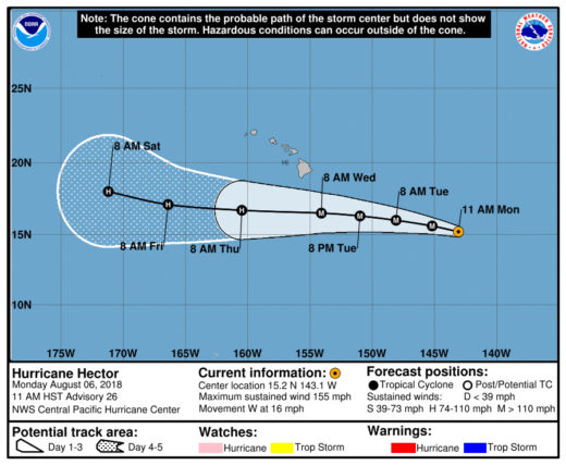 Tropical Storm Watch Issued For Hawaii County