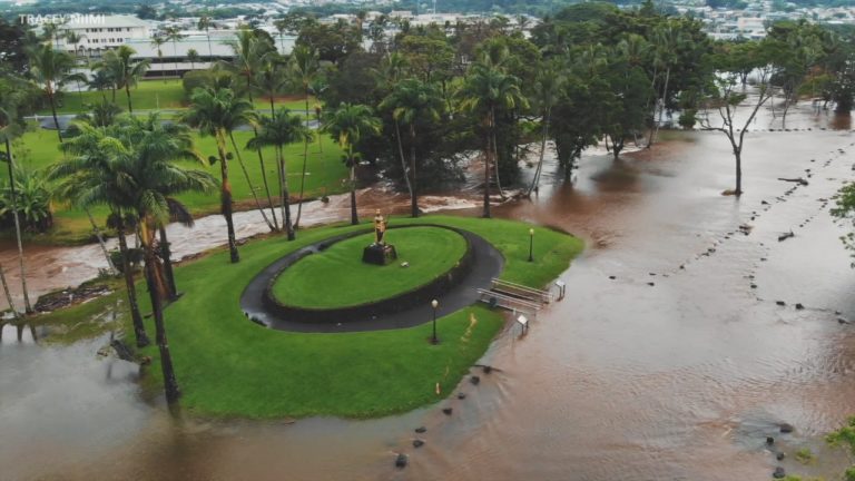 VIDEO: Hawaii Island Flooding Update – Noon on Saturday, Aug. 25