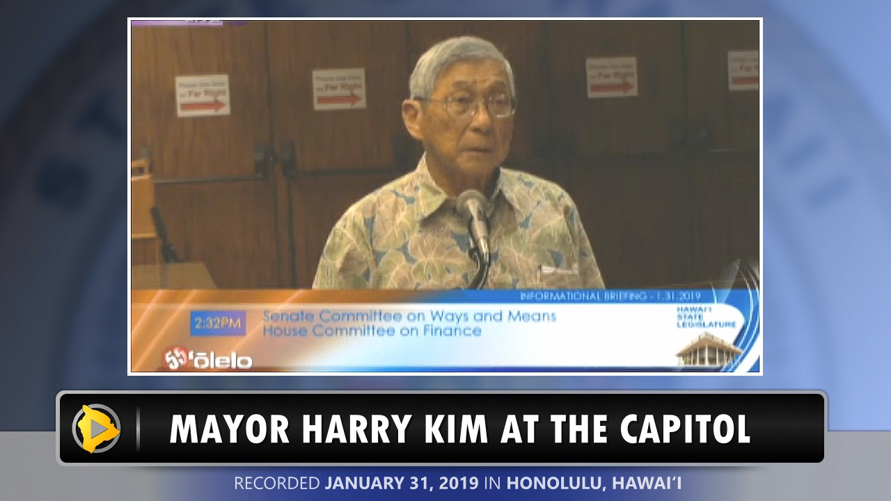 VIDEO: Mayor Harry Kim At The Capitol