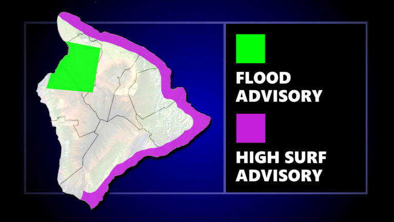 Flood Advisory For West Hawaiʻi, Brown Water Advisory For East Hawaiʻi