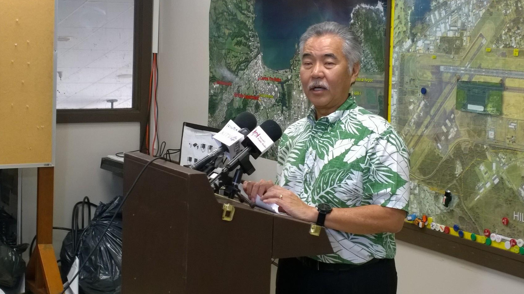Governor David Ige Holds Press Conference About Mauna Kea From Hilo
