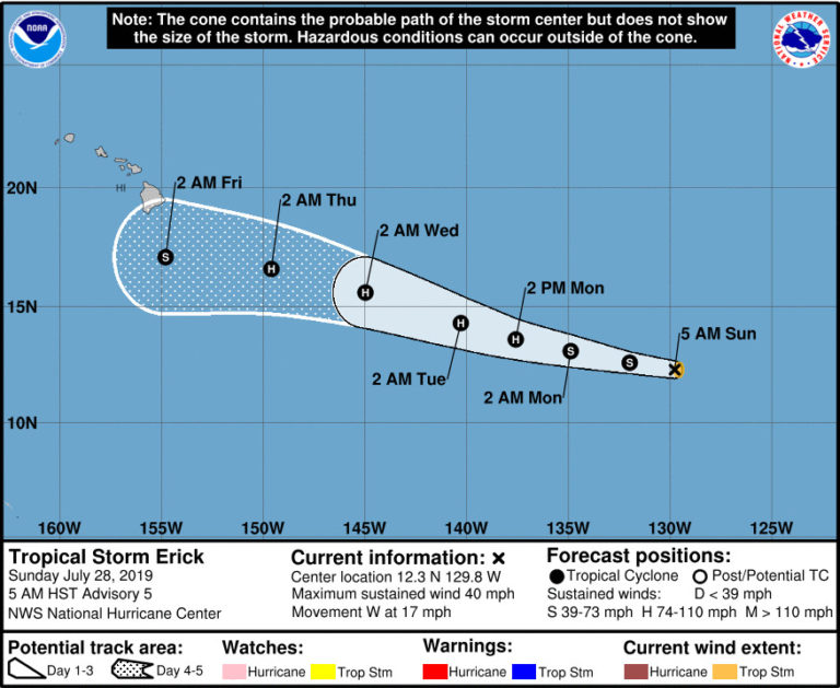 As Tropical Storm Erick Strengthens, New System Forming Behind It