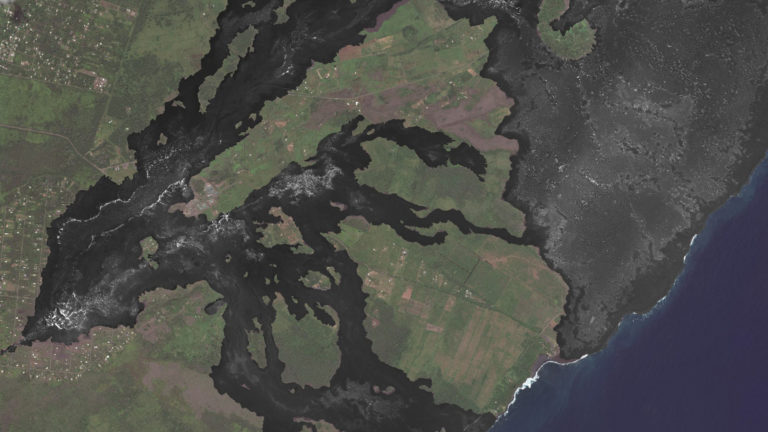 Thermal Map Of Kilauea Lower East Rift Zone Lava Flow Produced