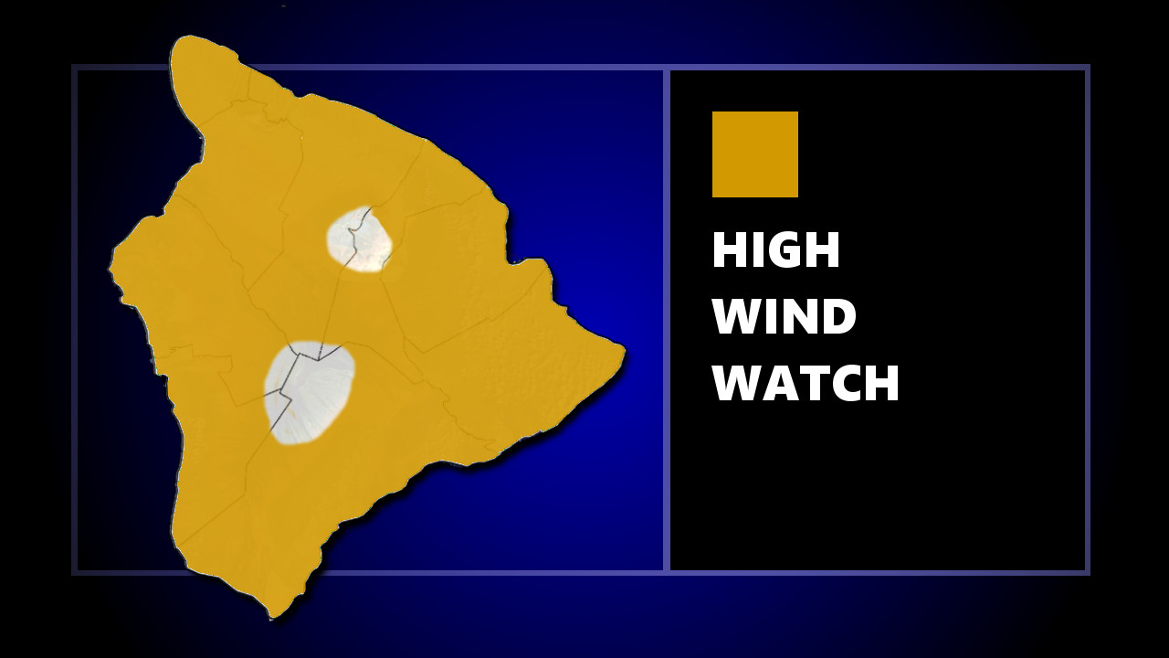 High Wind Watch Issued For Hawaii Island