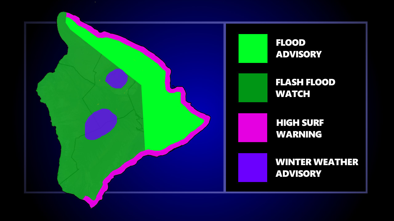 Hilo Road Closures Reported As Rains Continue