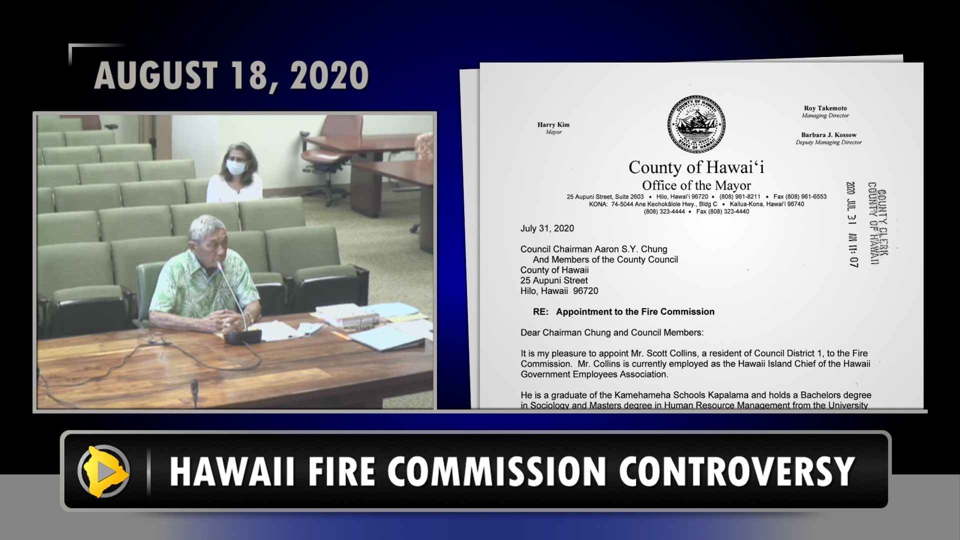 VIDEO: Mayor Kim Speaks On Fire Commission Controversy