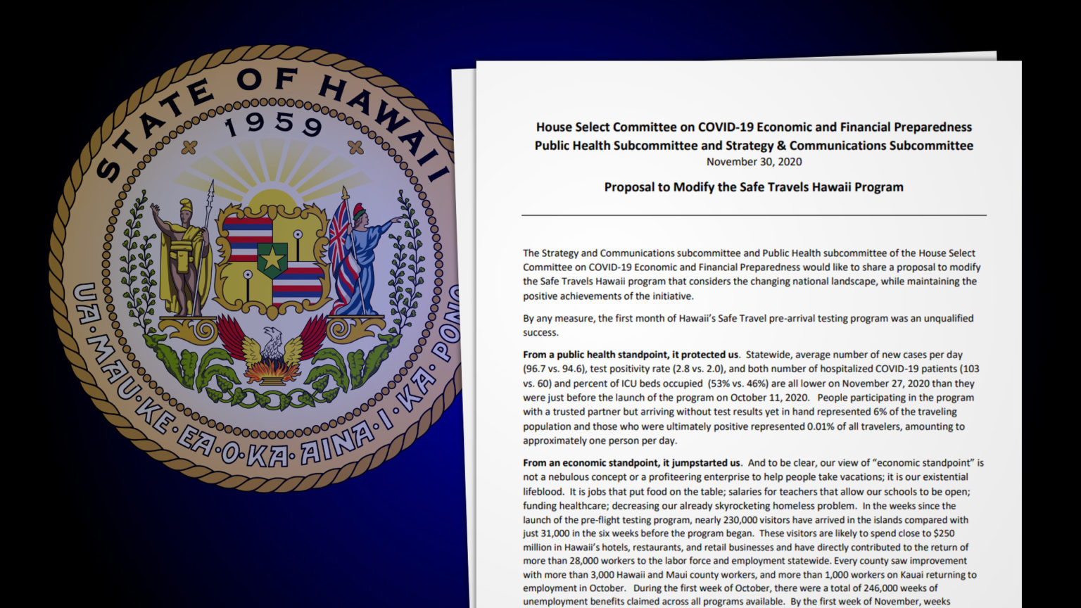 House Committee Proposes To Modify Safe Travels Hawaiʻi Program