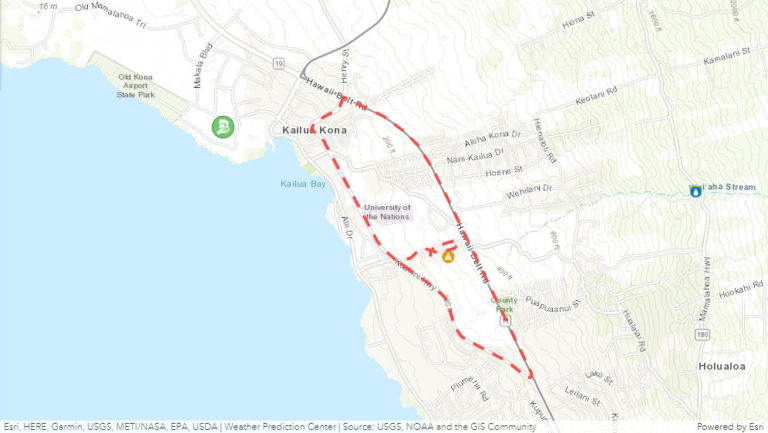 Kona Subdivisions Evacuated Due To Brush Fire