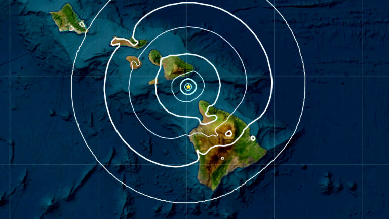 Magnitude-4 Earthquake Located Between Maui, Hawaiʻi