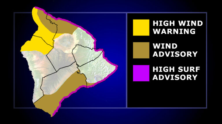 High Wind Warning Issued For North Kona, Kohala Districts On Hawaiʻi ...