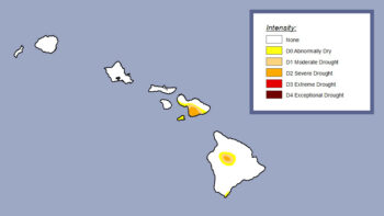 Only One Spot Of Drought On Hawaiʻi Island Map