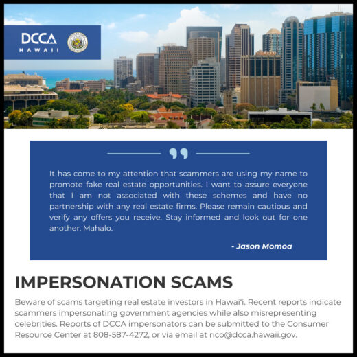 Hawaiʻi Officials Warn Of Real Estate Scams – Big Island Video News