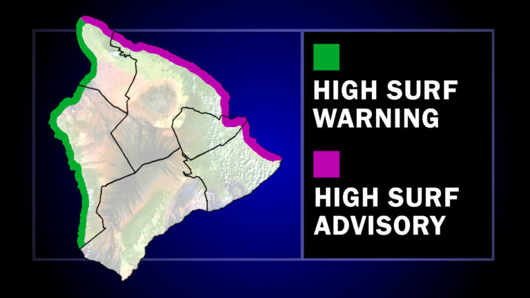 High Surf Warning Issued For West Hawaiʻi Shores