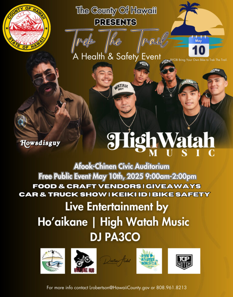 Trek the Trail 2025 In Hilo on Saturday, May 10th
